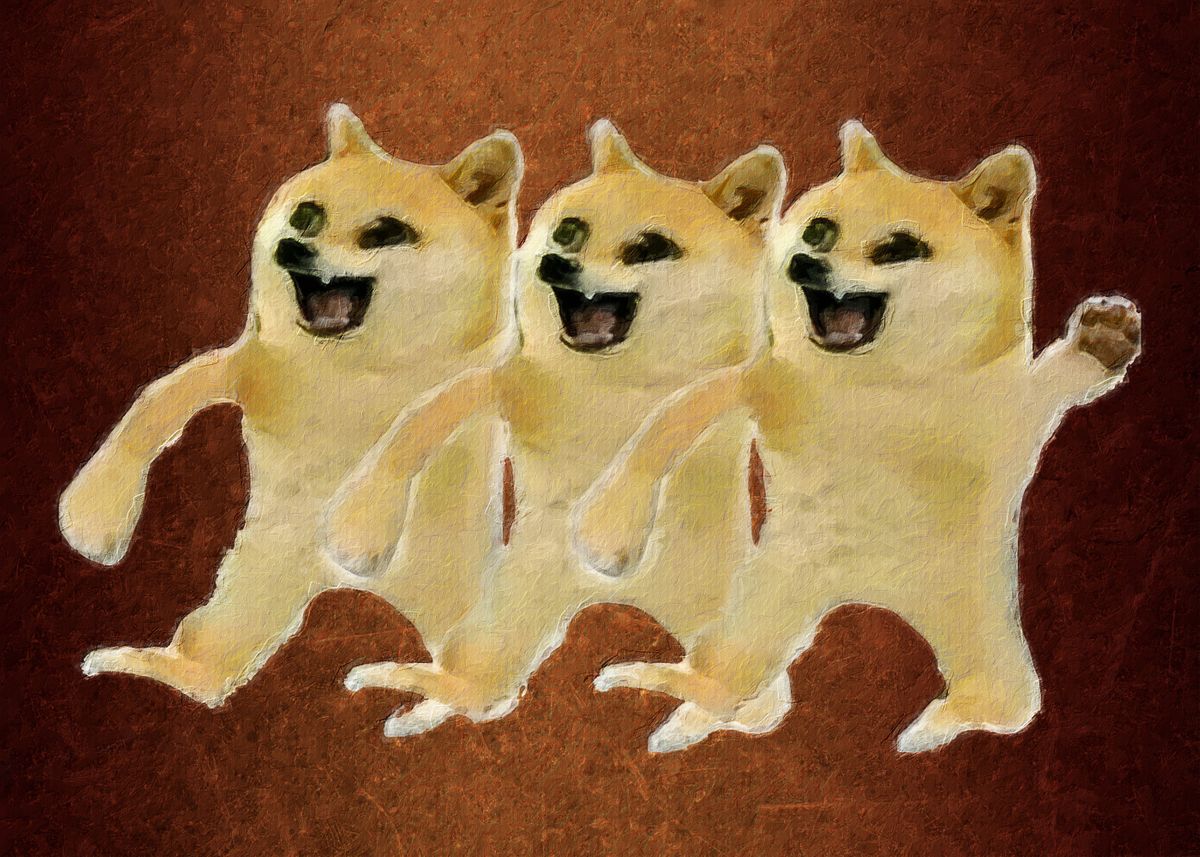 'Doge Meme' Poster, picture, metal print, paint by Meme Daily | Displate