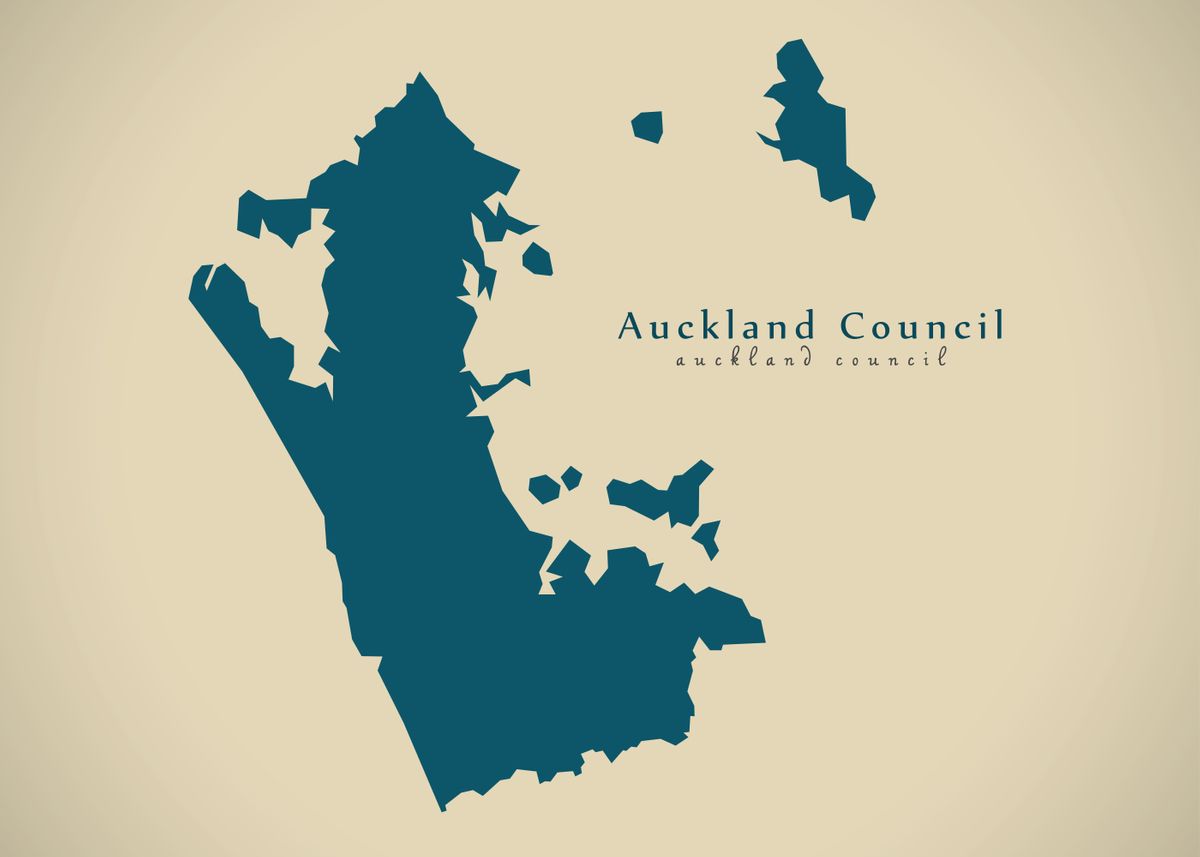 'Auckland Council map' Poster, picture, metal print, paint by Ingo ...