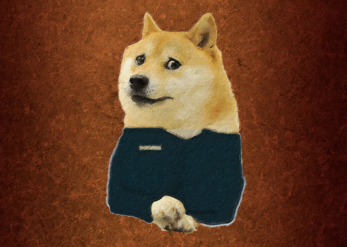 'Doge Meme' Poster, picture, metal print, paint by Meme Daily | Displate