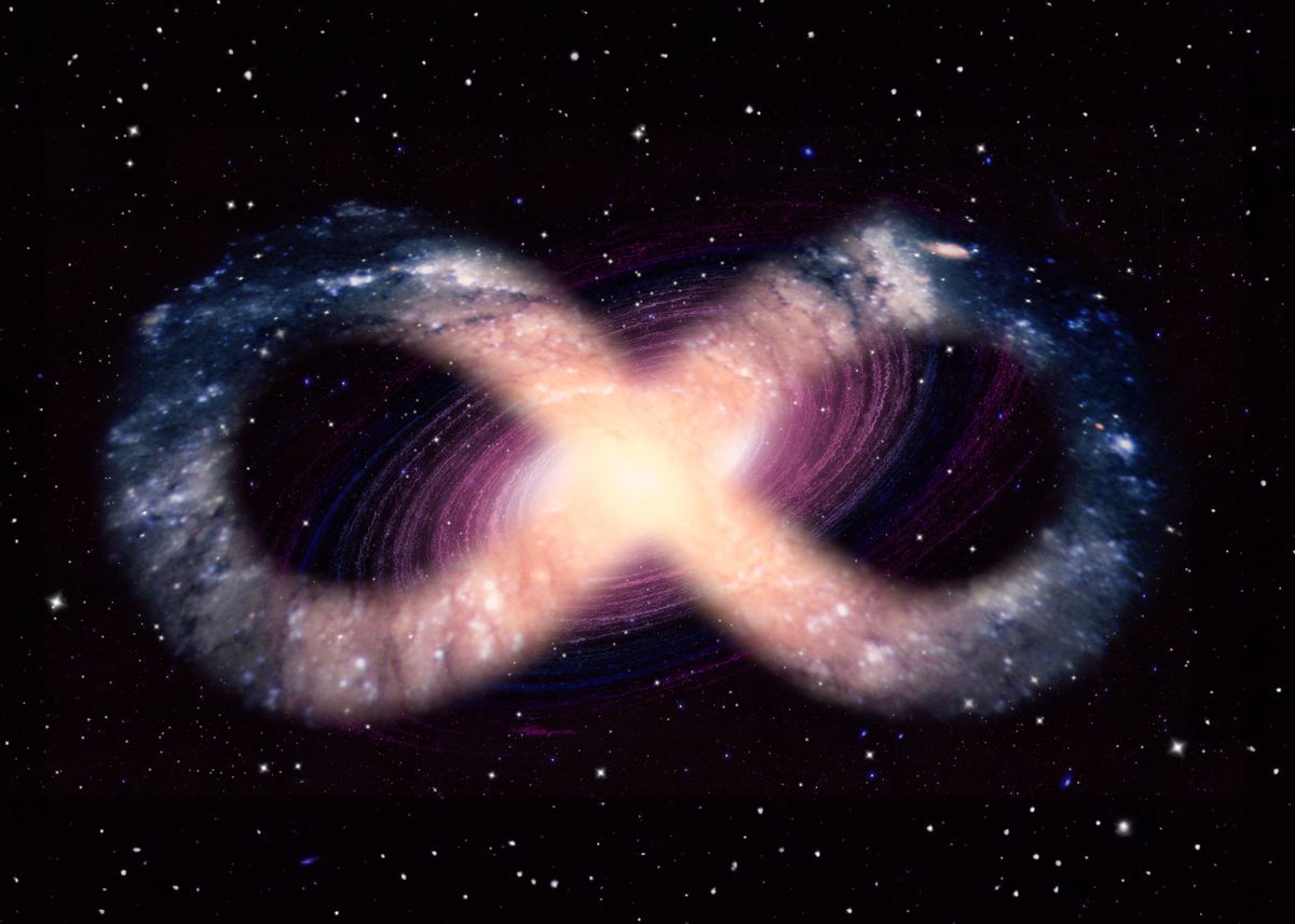 'Galaxy space infinity symb' Poster, picture, metal print, paint by ...