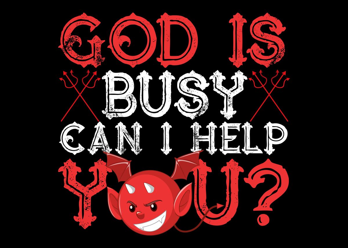 'Funny Satanism Satanic' Poster, picture, metal print, paint by ...