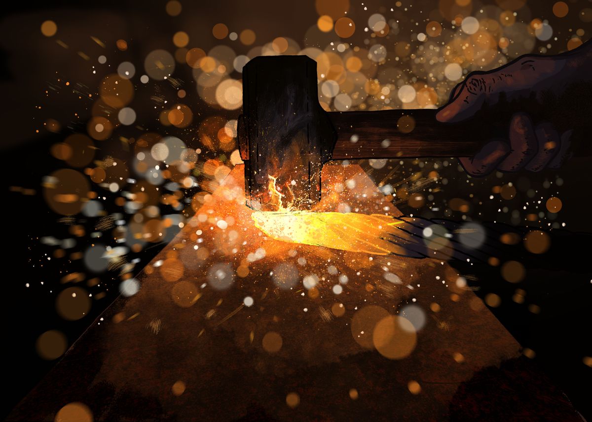 'Blacksmith' Poster, picture, metal print, paint by Absentity | Displate