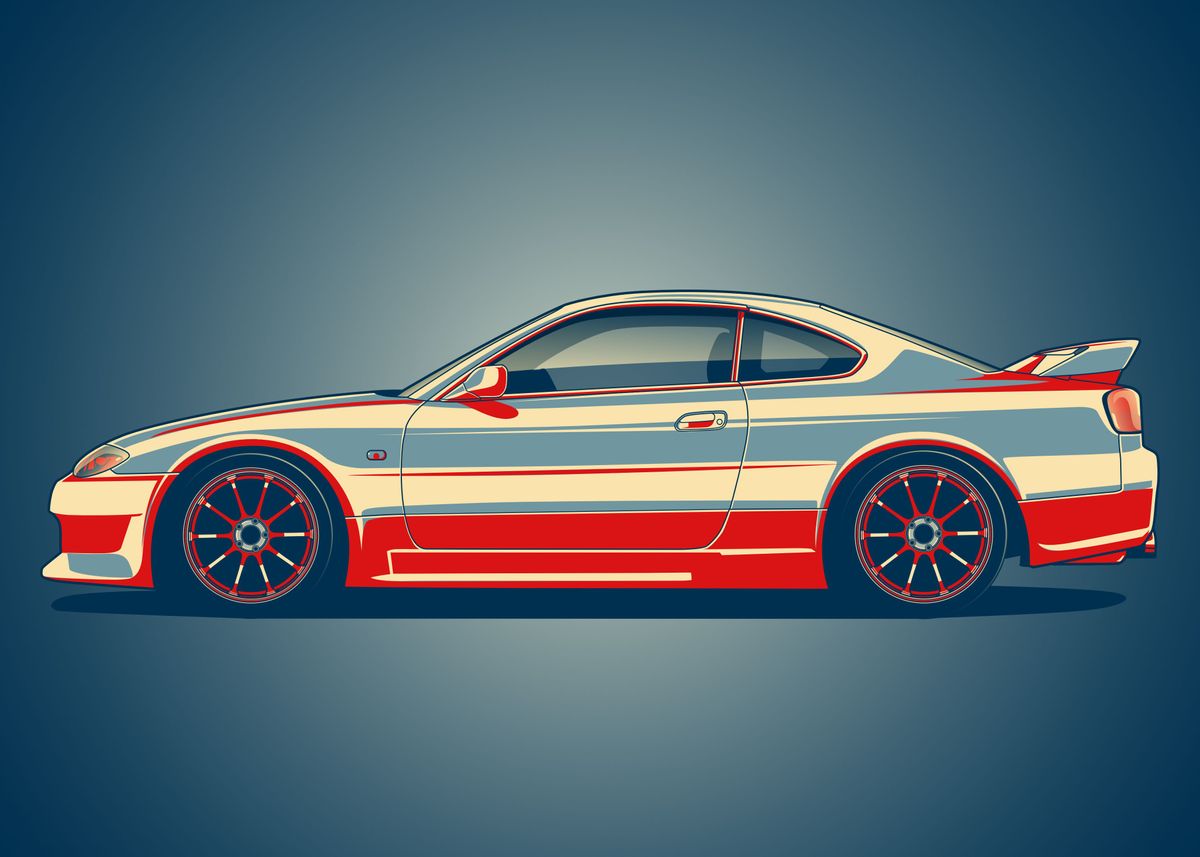 'Nissan Silvia S15 ' Poster, picture, metal print, paint by Deeo | Displate
