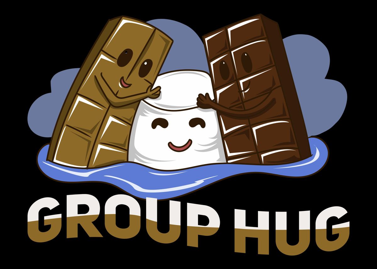 'Group Hug' Poster, picture, metal print, paint by Hexor | Displate