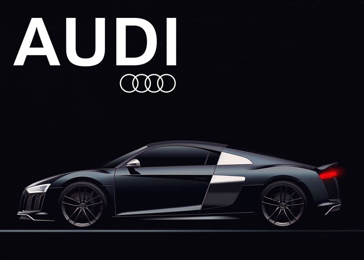 'Audi R' Poster, picture, metal print, paint by Tapu Vlad | Displate