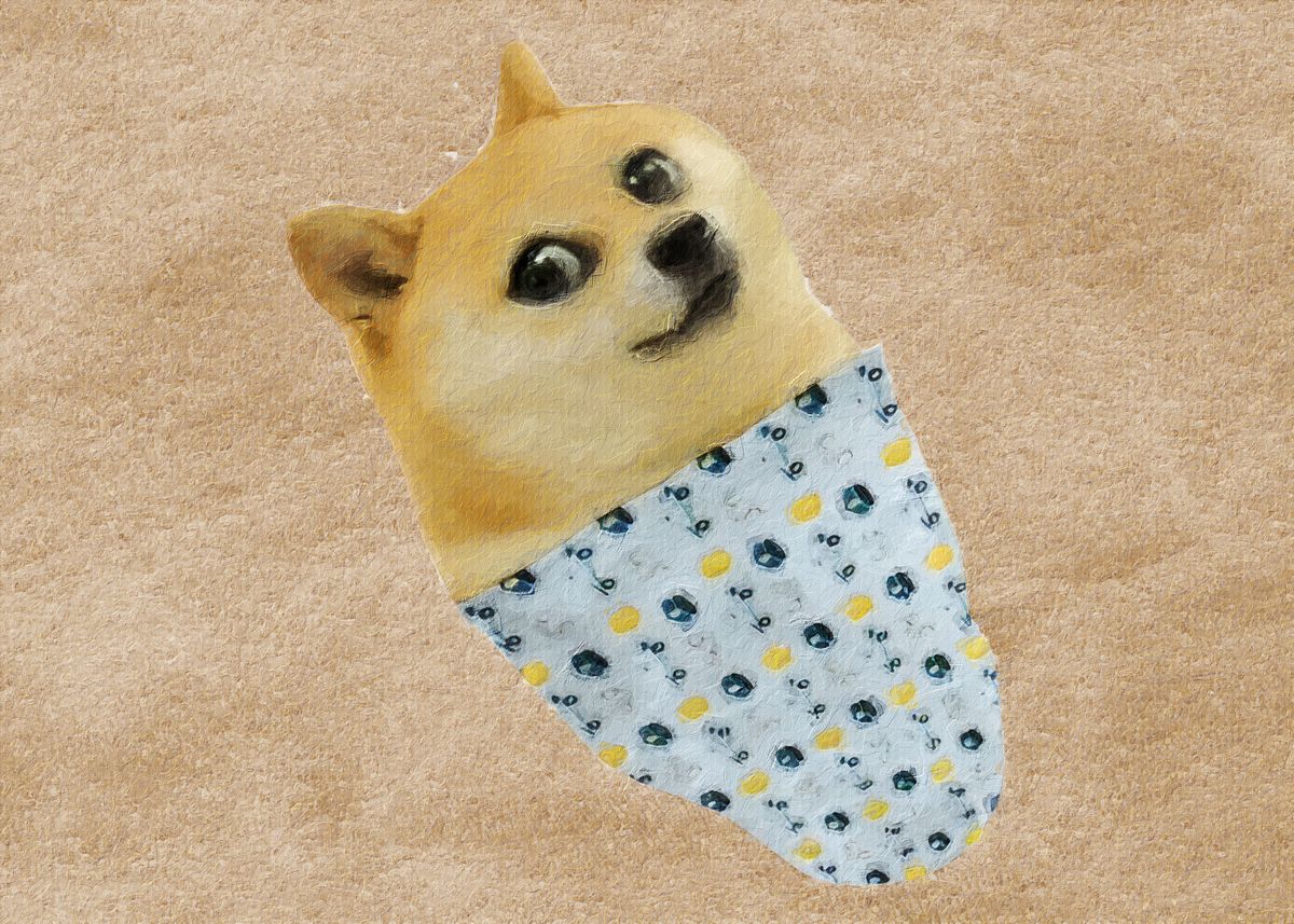 'Doge meme' Poster, picture, metal print, paint by Meme Daily | Displate