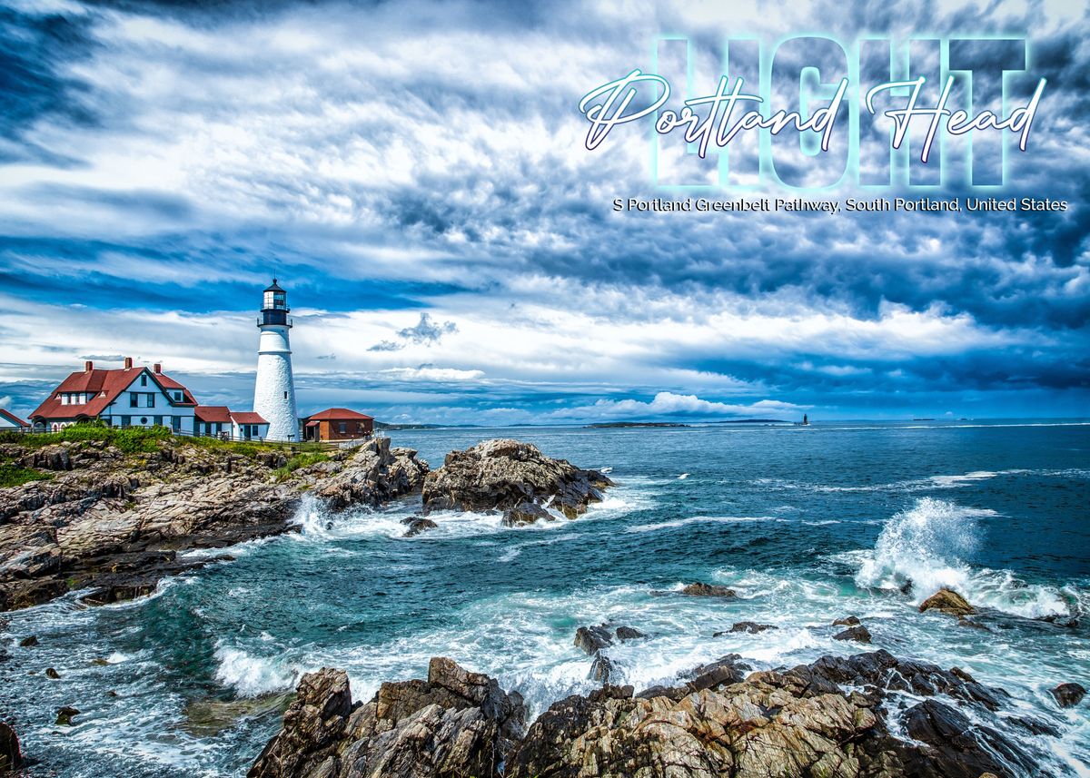 'Portland Head Light' Poster, picture, metal print, paint by Gestalt ...