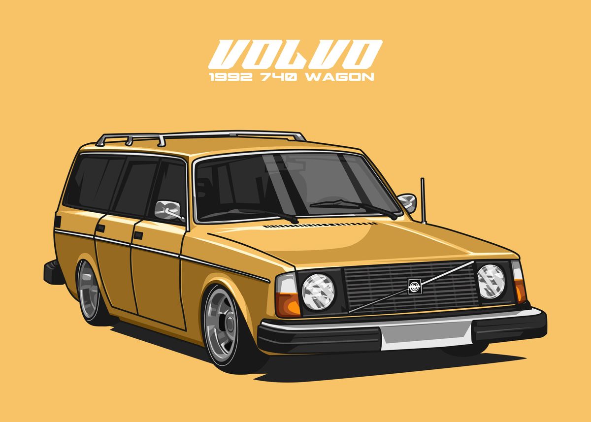 '1992 Volvo 740 Wagon' Poster by capture art | Displate