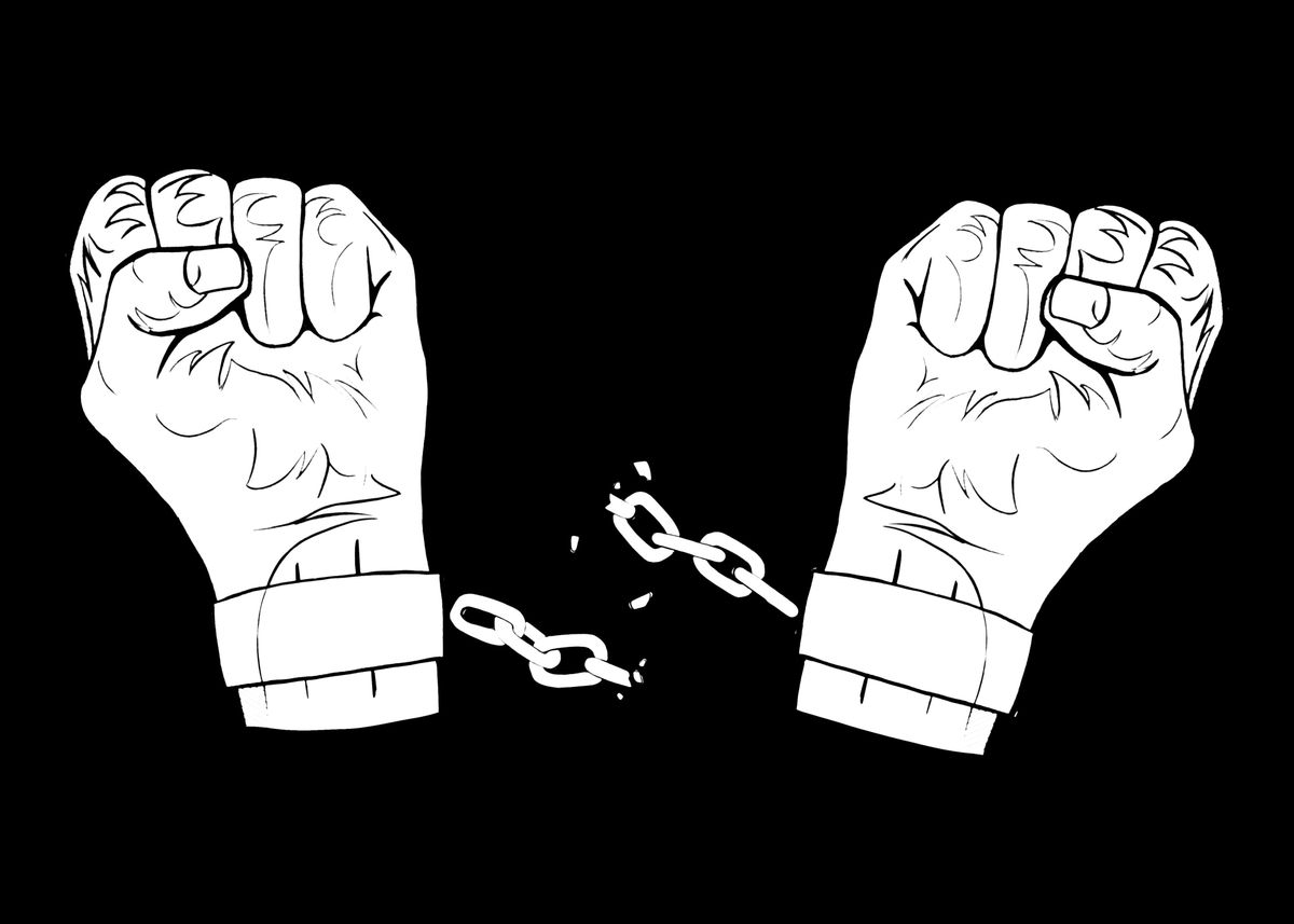 'Juneteenth Shackles' Poster, picture, metal print, paint by ...