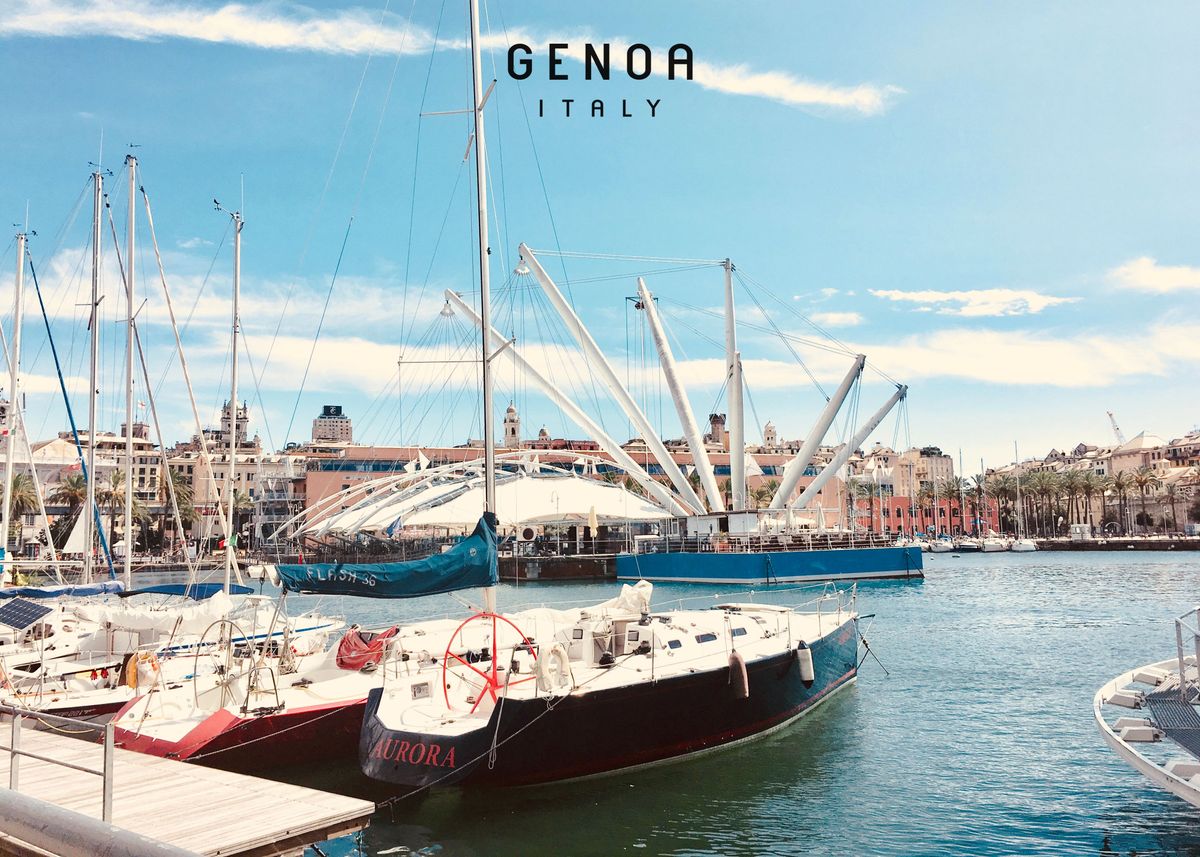 'Genoa ' Poster, picture, metal print, paint by Famous City | Displate