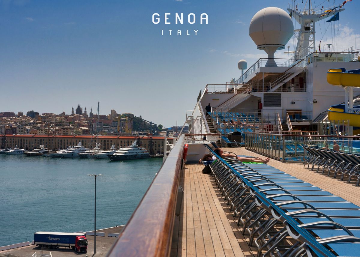'Genoa ' Poster, picture, metal print, paint by Famous City | Displate