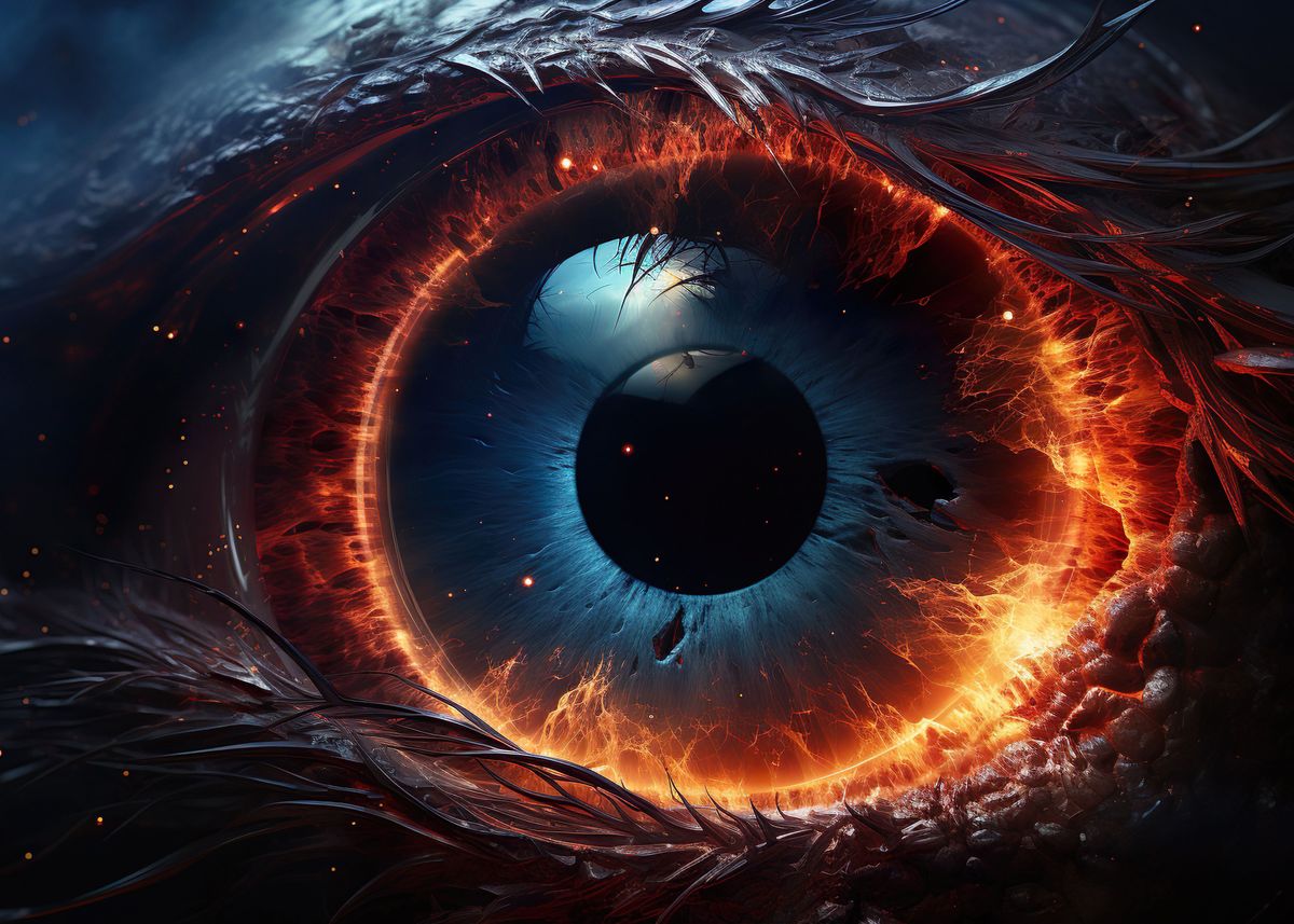 'Cosmic Eye' Poster, picture, metal print, paint by GLITCHED ART | Displate