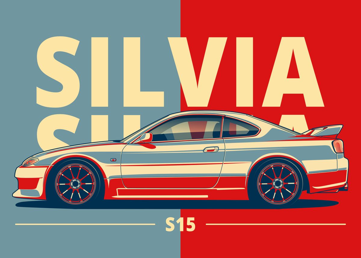 'Silvia S15 Hope Style' Poster, picture, metal print, paint by Deeo | Displate