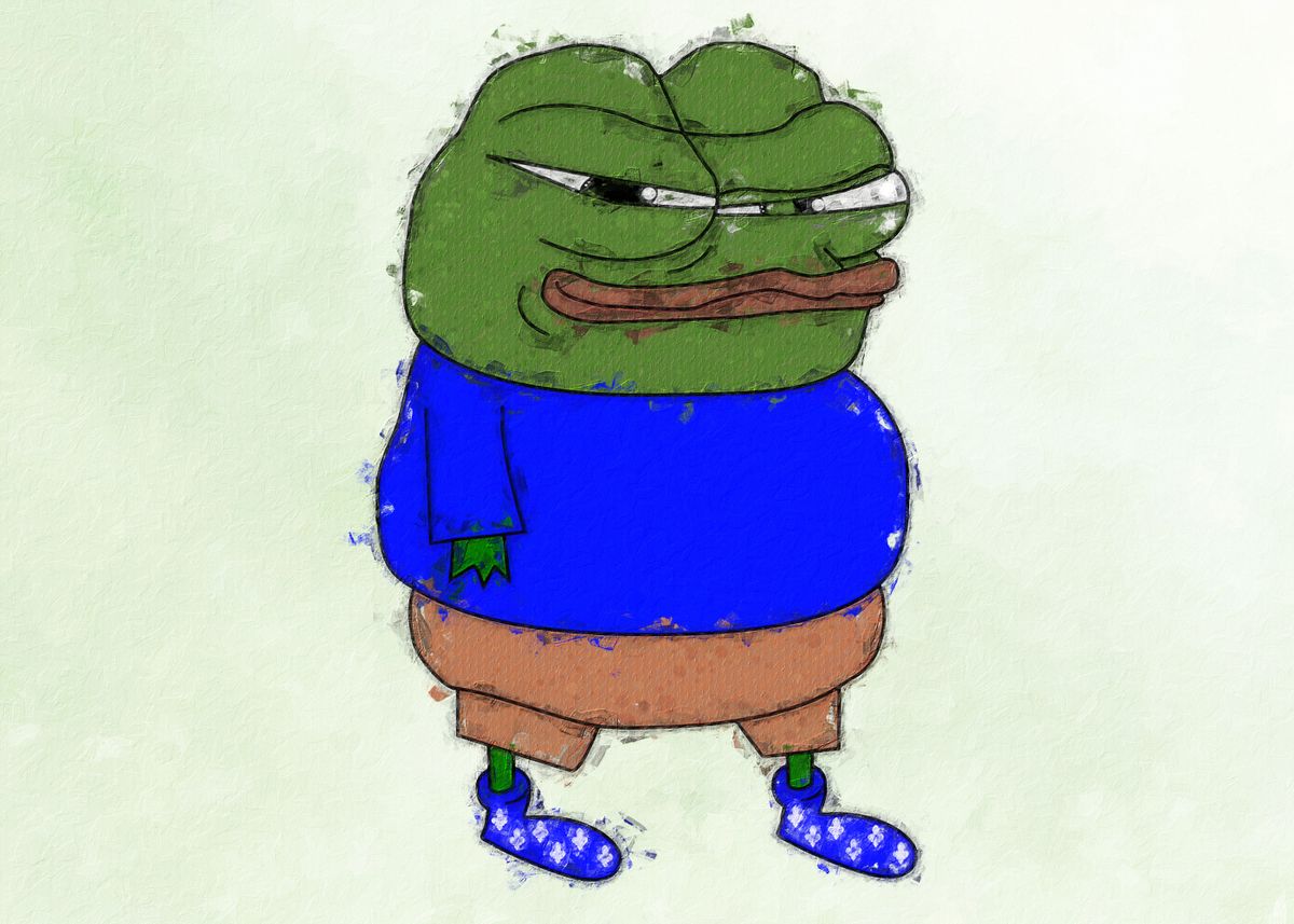 'Pepe the frog' Poster, picture, metal print, paint by Meme Daily ...