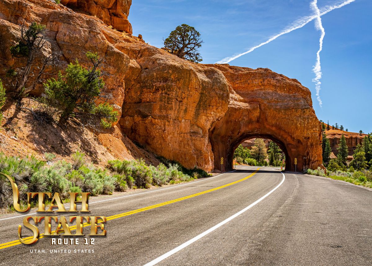 'Utah State Route 12 Drive' Poster, picture, metal print, paint by ...