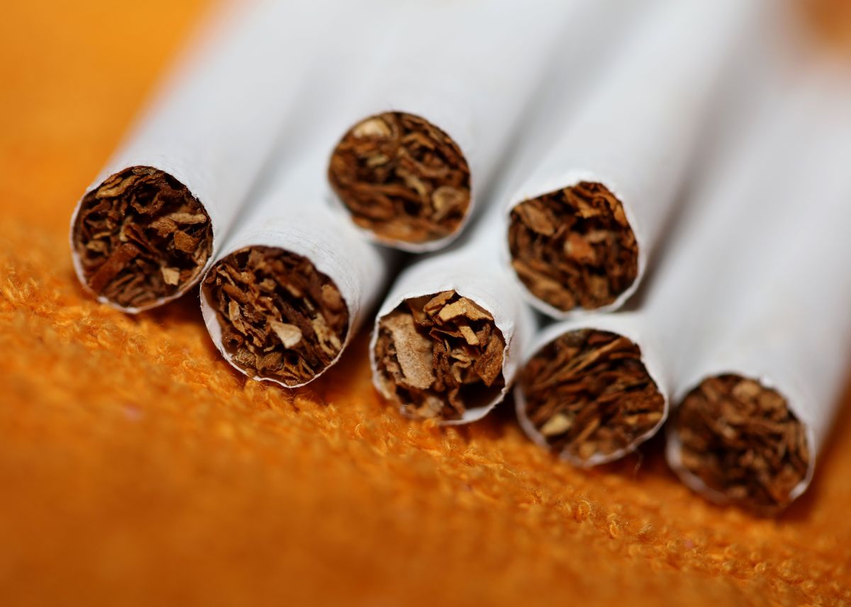 'Cigarettes close up view' Poster, picture, metal print, paint by ...