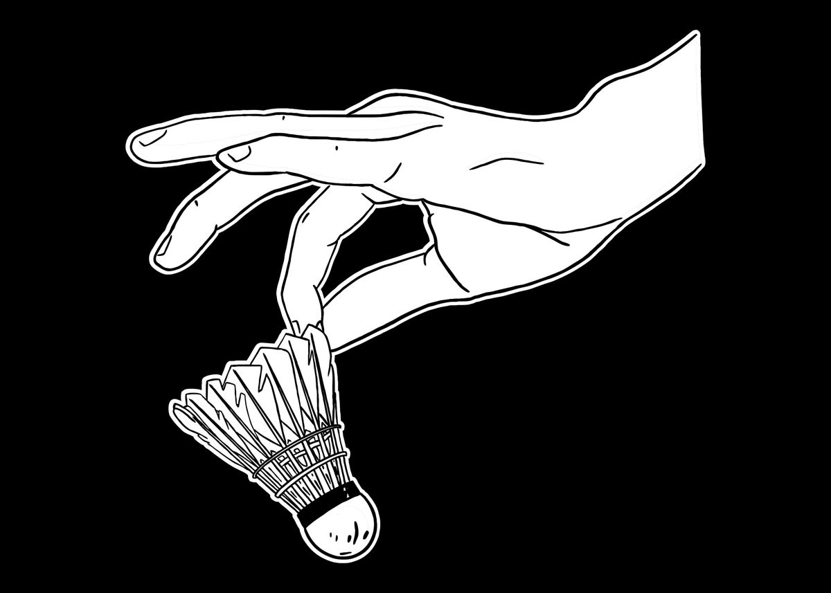 'Badminton Shuttlecock' Poster, picture, metal print, paint by ...