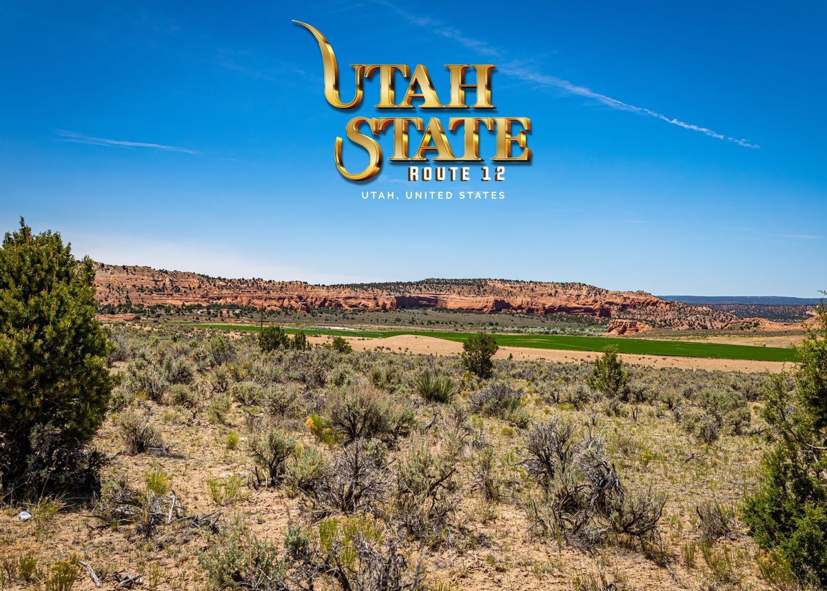 'Utah State Route 12 Drive' Poster, picture, metal print, paint by ...