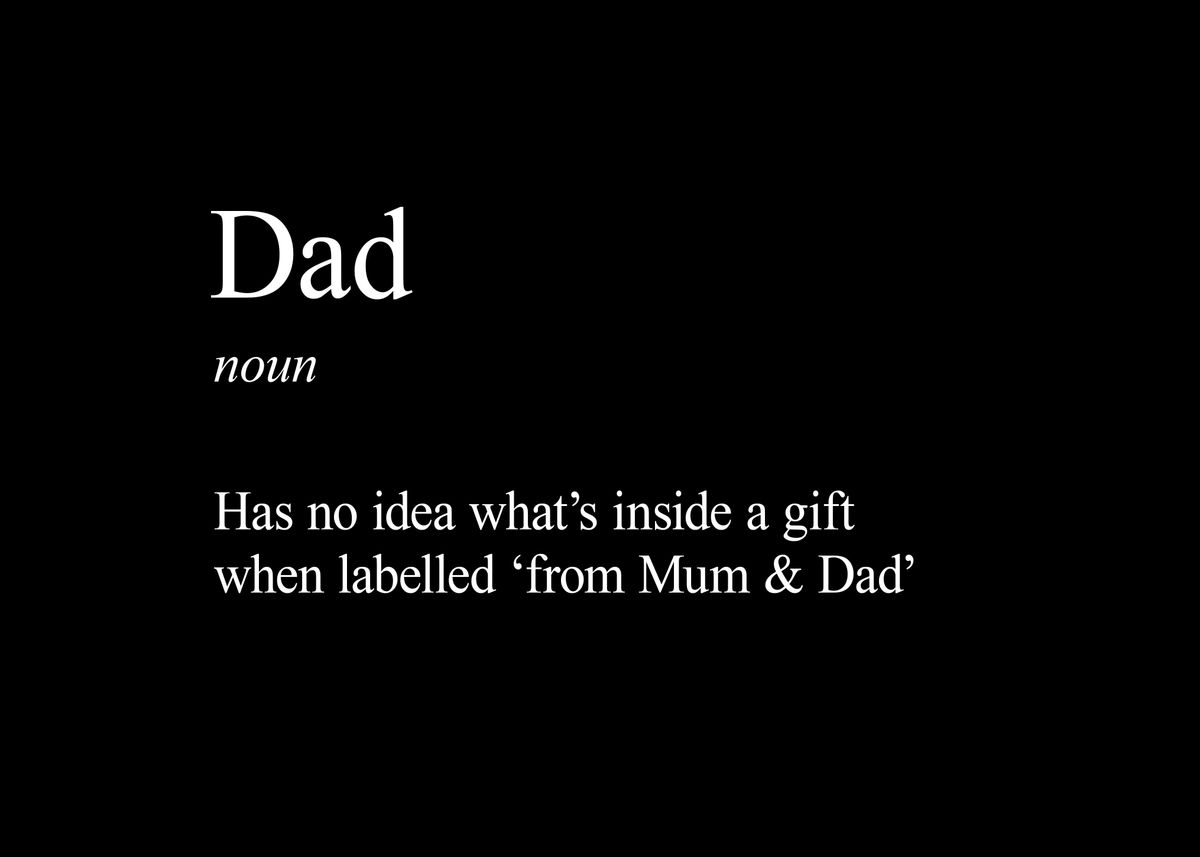 'Define Dad' Poster by BMY Design | Displate