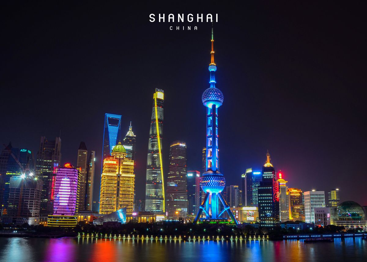 'Shanghai ' Poster, picture, metal print, paint by Big City | Displate