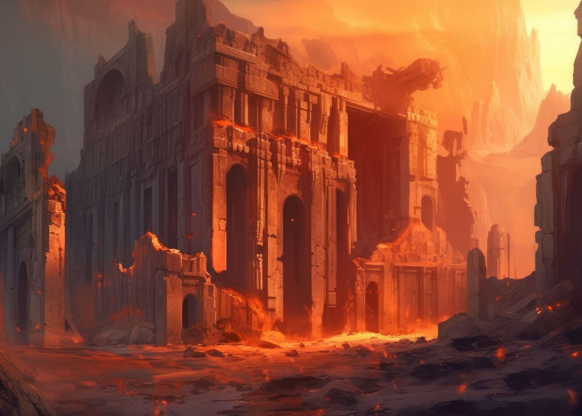 'Desert Ruins' Poster, picture, metal print, paint by Jualan Halal ...