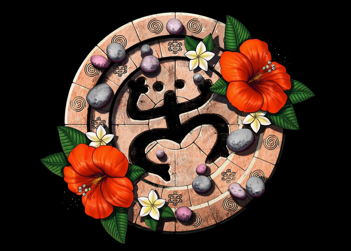 'Coqui Taino Boricua Frog' Poster, picture, metal print, paint by Psychonautica | Displate