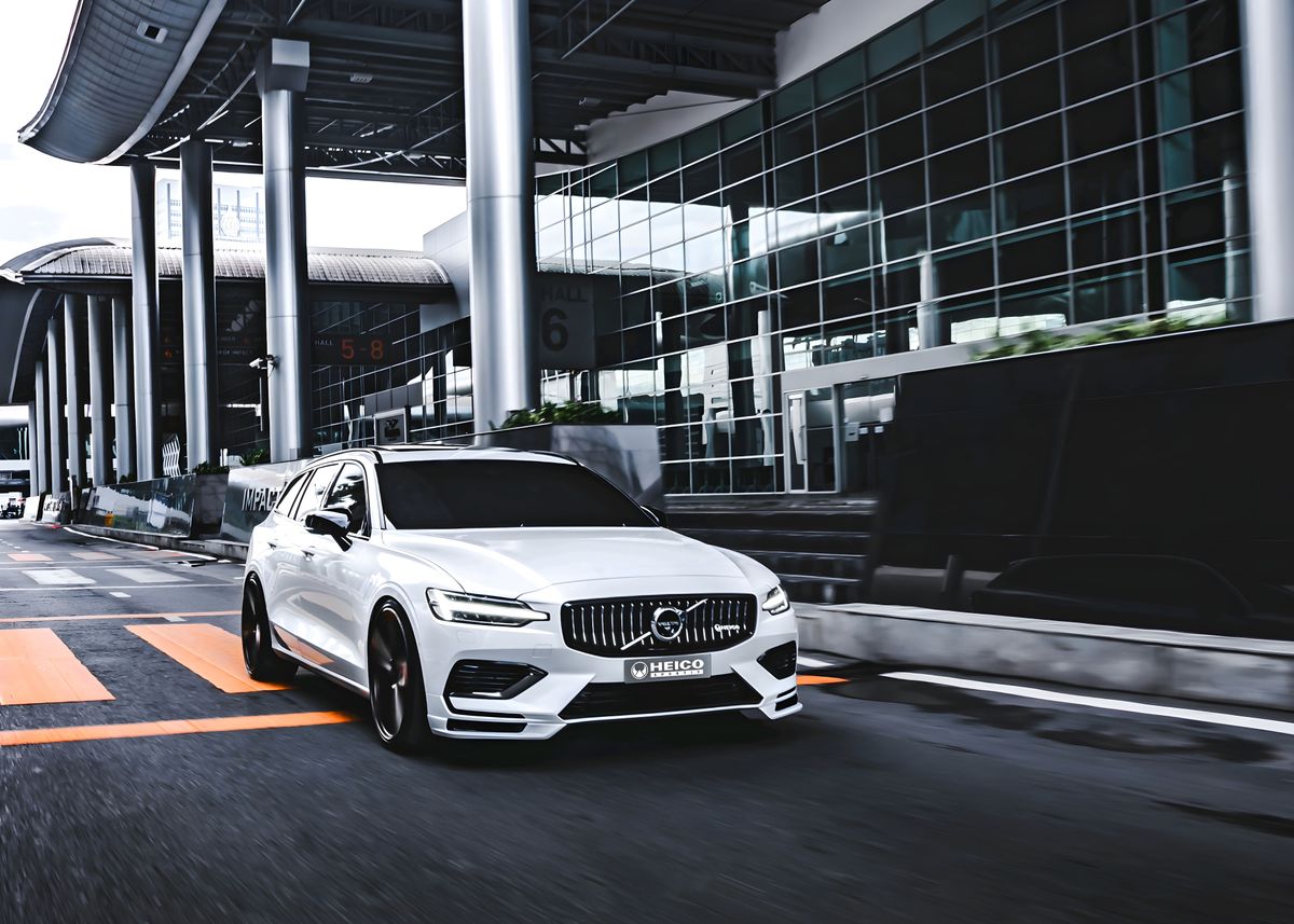 'Volvo V60' Poster, picture, metal print, paint by Sport Cars | Displate