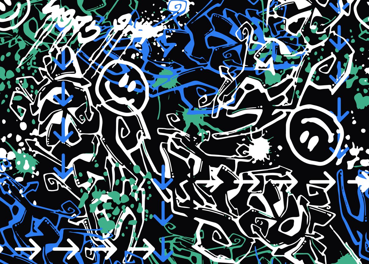 'Graffiti Poster' Poster, picture, metal print, paint by Grafitti ...