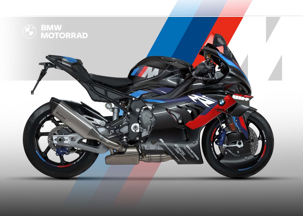 'BMW M 1000 RR COMPETITION' Poster, picture, metal print, paint by Flux ...