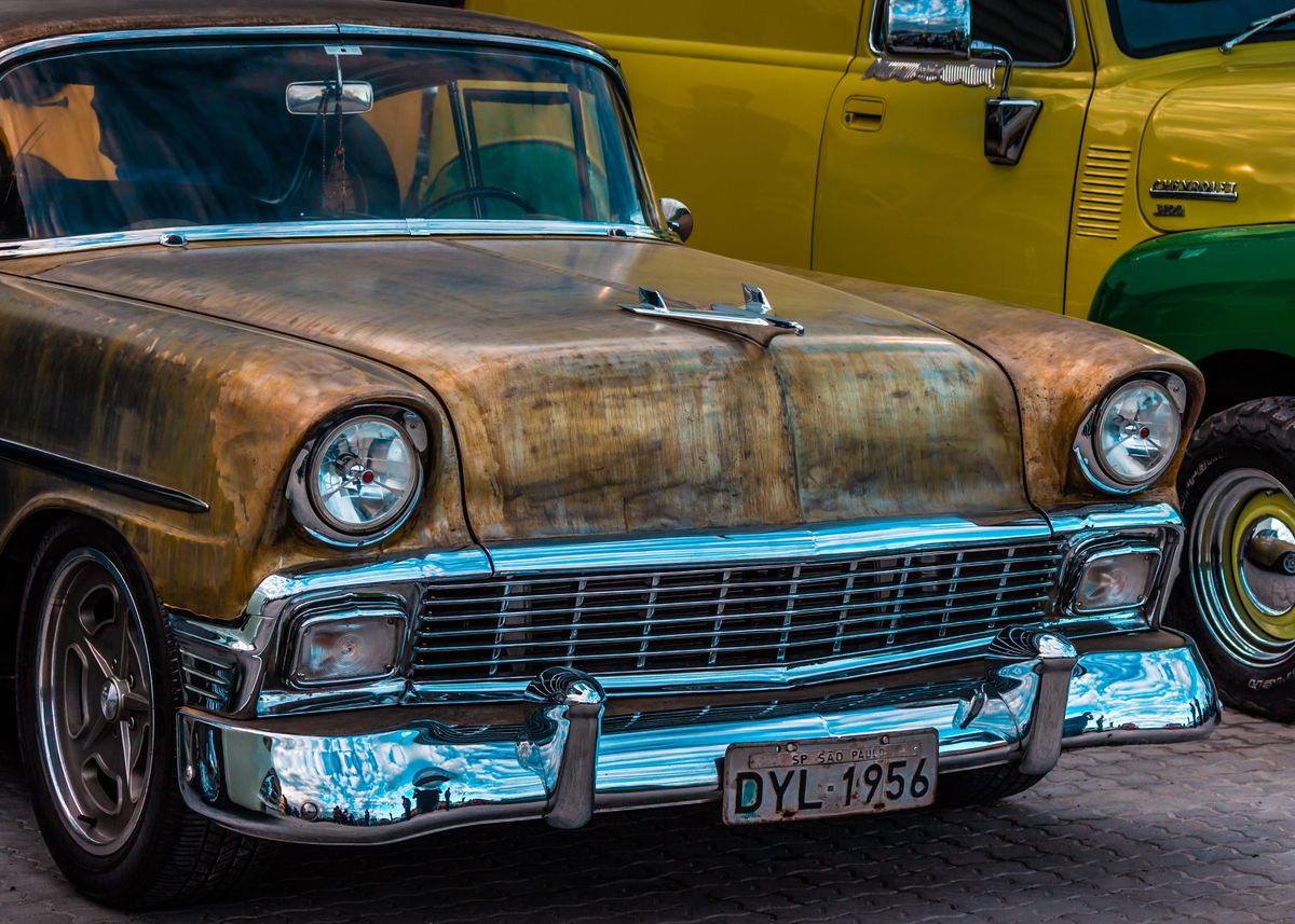 'Classic car' Poster, picture, metal print, paint by Helinton ...