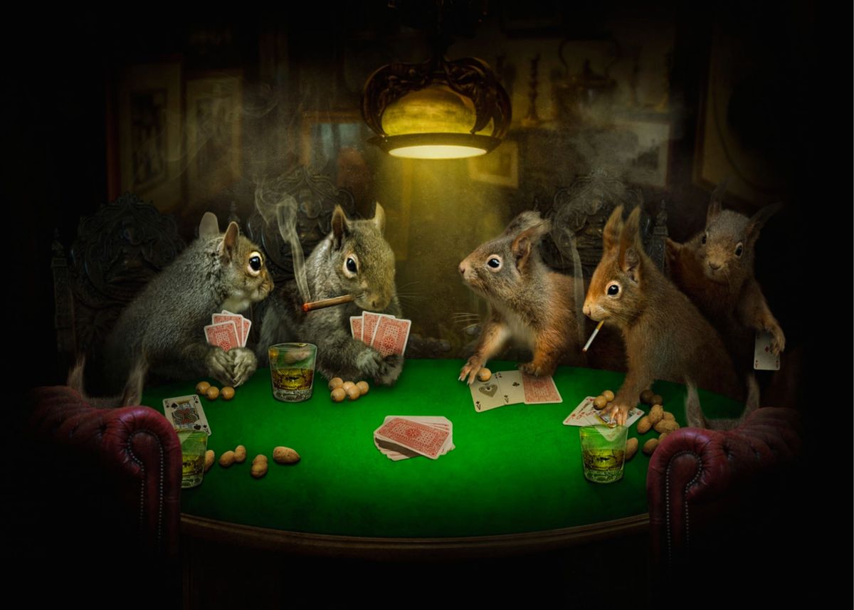 'Animal Playing Card' Poster, picture, metal print, paint by Wijaki ...