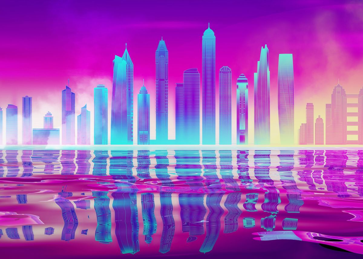 'Retro Landscapes' Poster, picture, metal print, paint by Faqih Art ...