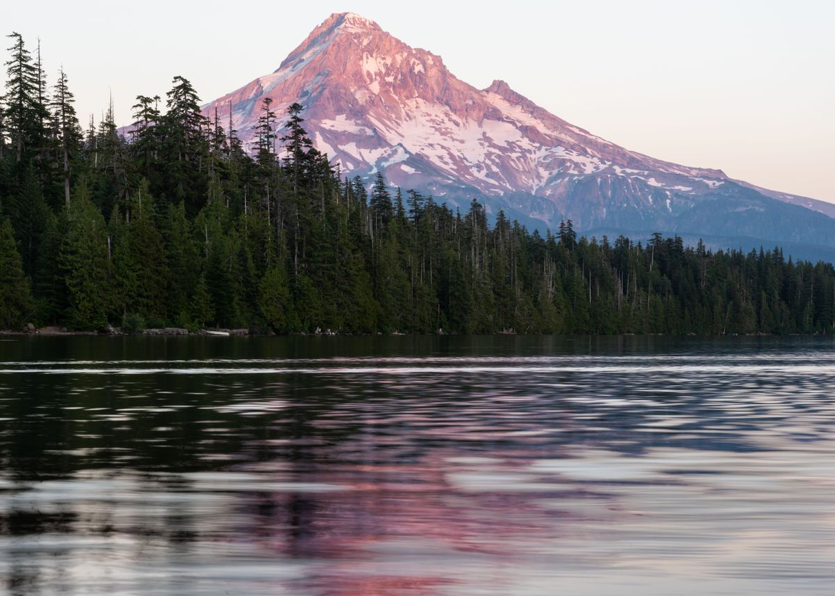 'Mt Hood Lost Lake sunset' Poster, picture, metal print, paint by ...