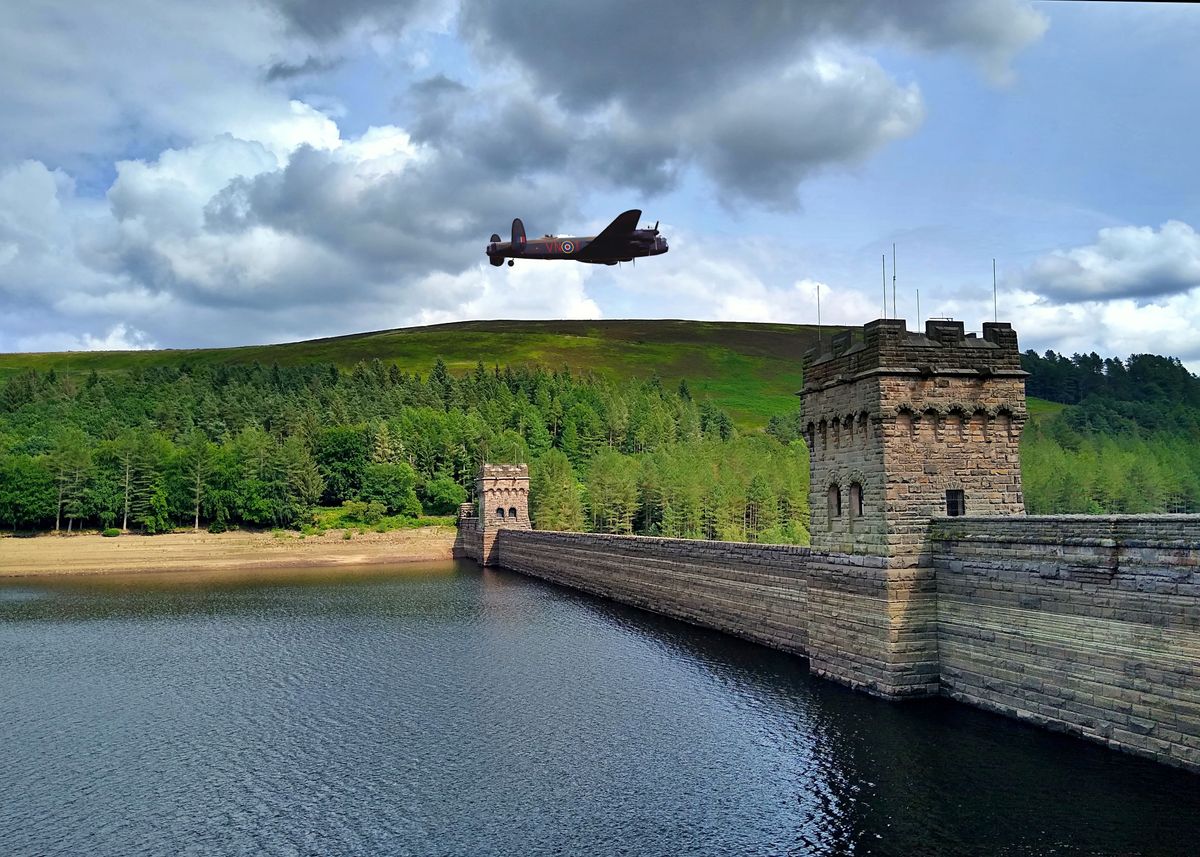 'Lancaster over Derwent Dam' Poster, picture, metal print, paint by ...