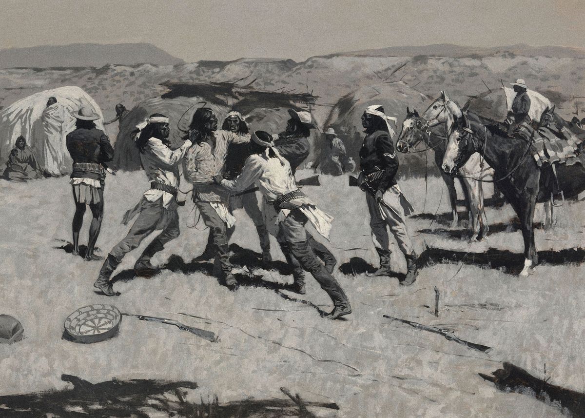 'Indians Arresting Traitor' Poster, picture, metal print, paint by ...