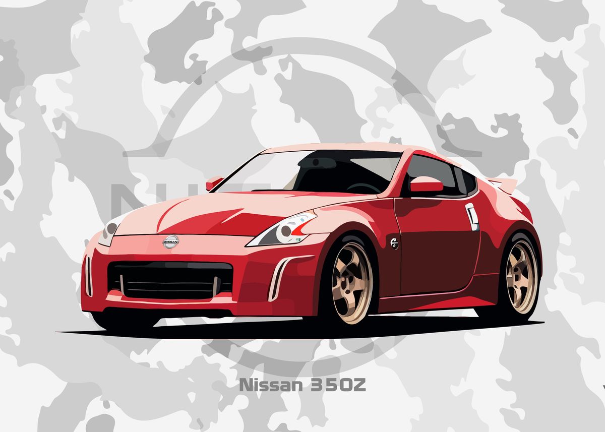 'Nissan 350Z' Poster, picture, metal print, paint by Frenchy | Displate