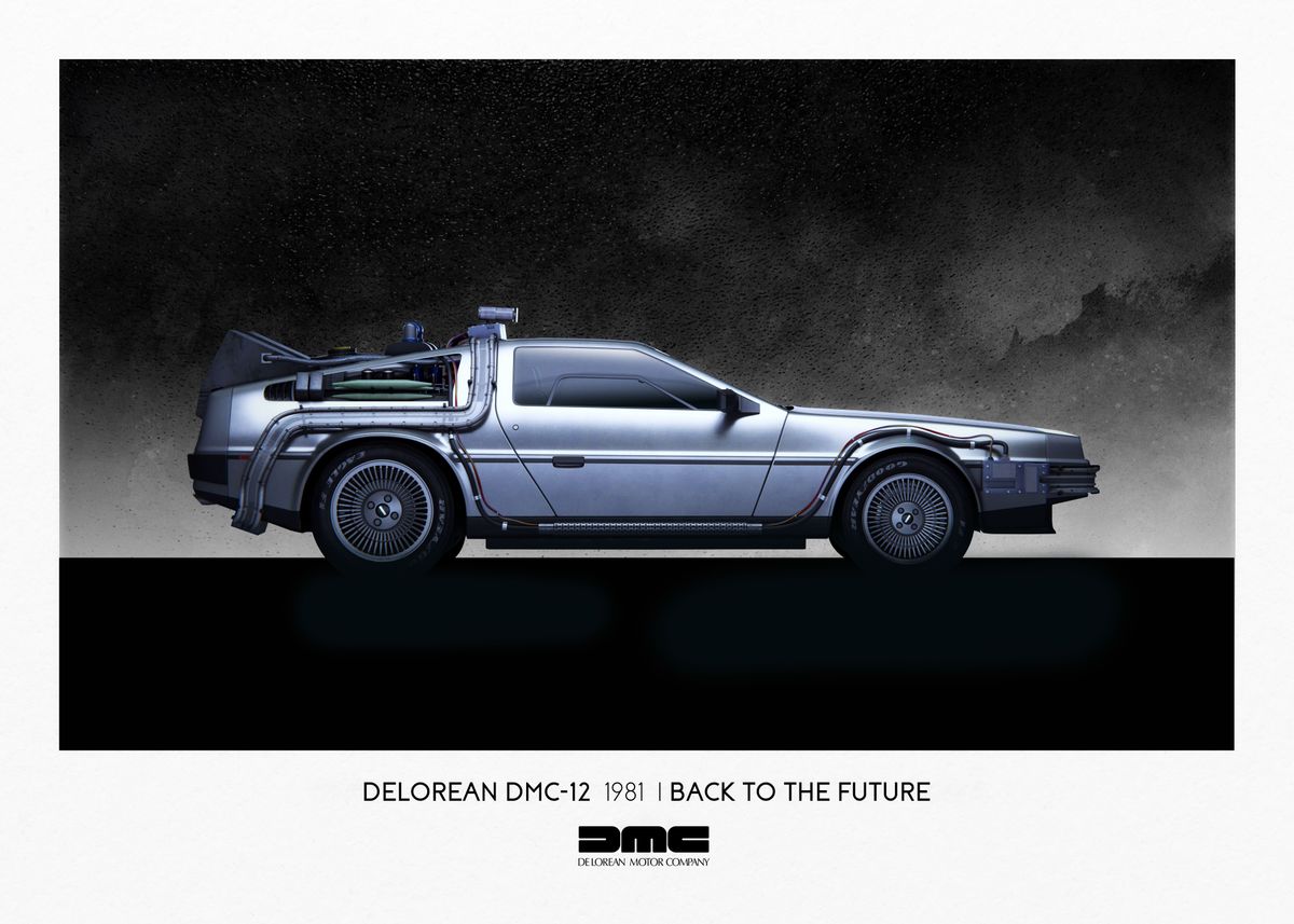 'DeLorean DMC 12' Poster, picture, metal print, paint by Fadilr R ...