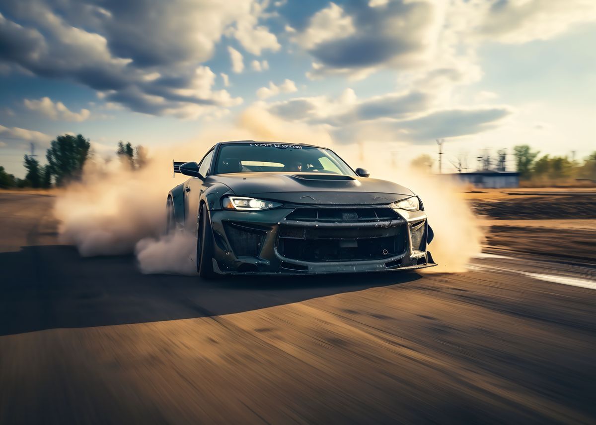 'Tuning Car drifting' Poster, picture, metal print, paint by c1a0r1t ...