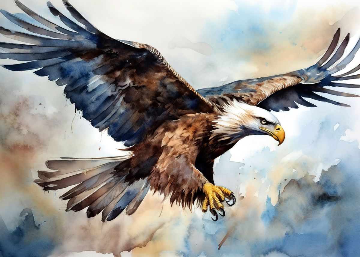 'eagle' Poster, picture, metal print, paint by riyadi elyas rahmadi ...