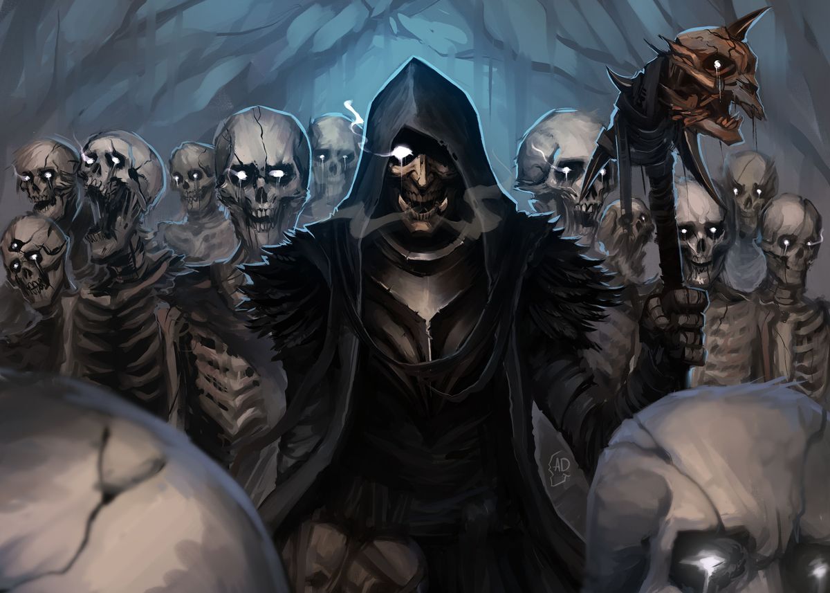 'Necromancer Army' Poster, picture, metal print, paint by Anthony ...