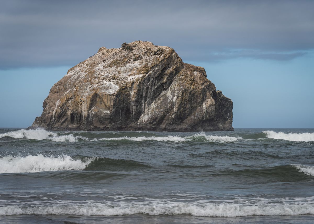 'Face Rock Oregon Coast' Poster, picture, metal print, paint by ...