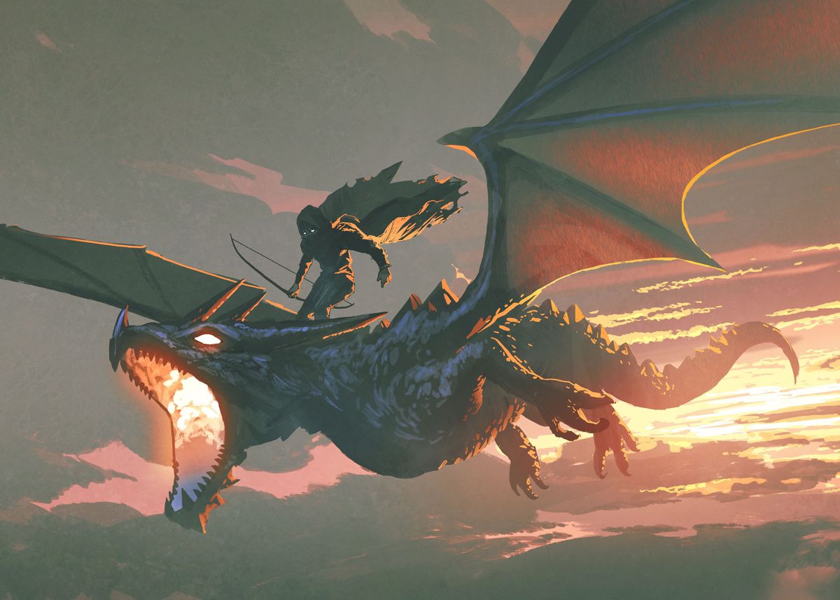 'black knight' Poster, picture, metal print, paint by Fantasy Lord ...