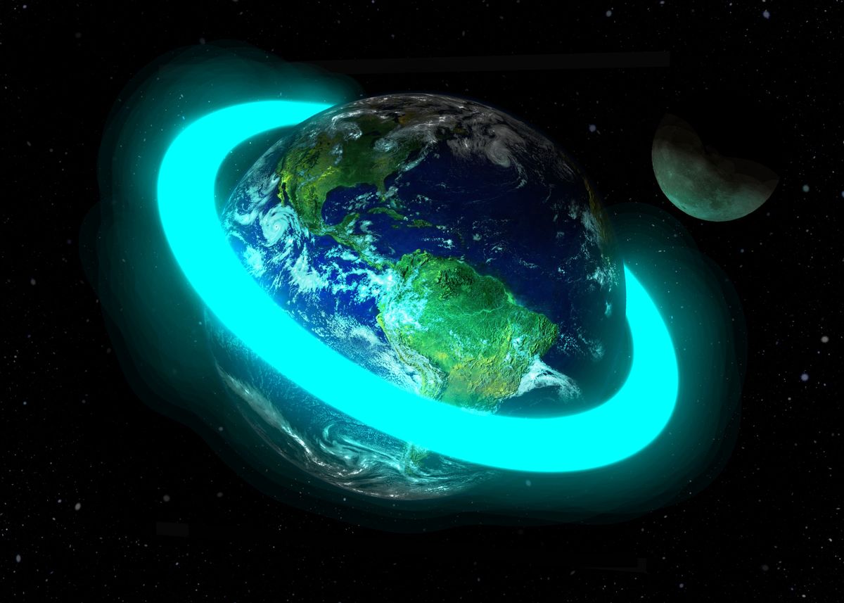 'The blue ring planet' Poster, picture, metal print, paint by Laurian ...