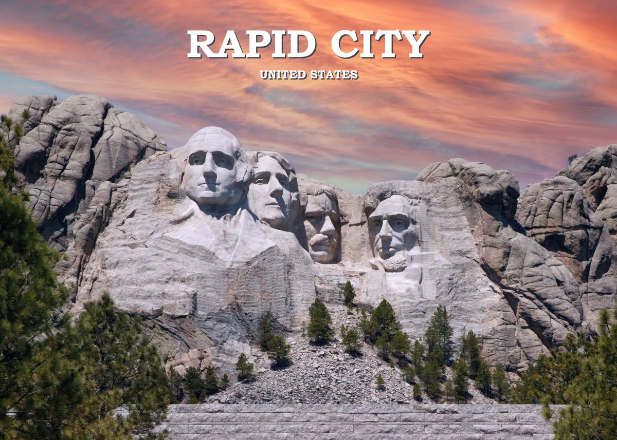 'RAPID CITY TRAVEL POSTER' Poster, picture, metal print, paint by gani ...