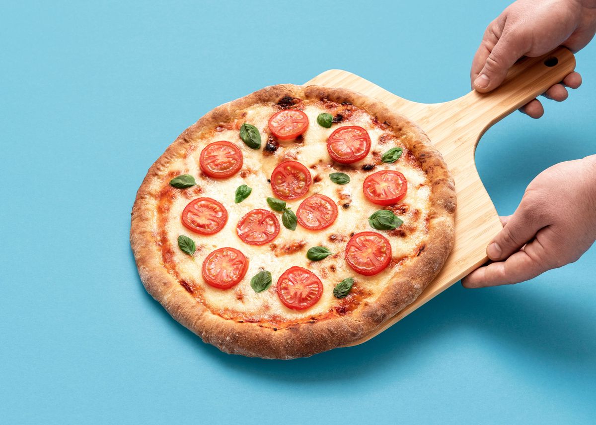 'Freshly baked pizza' Poster, picture, metal print, paint by Daniela ...