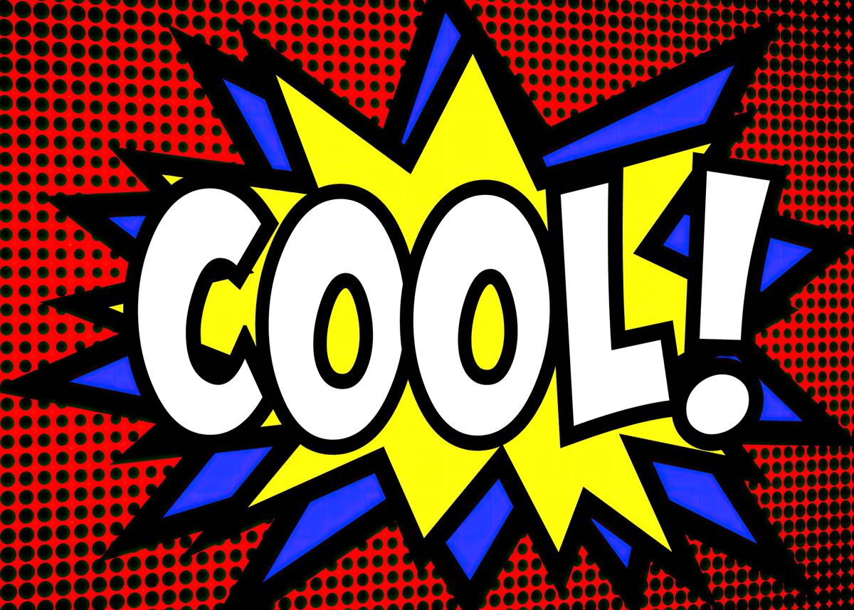 'Comic halftone star spikes' Poster by Gianfranco Grenar | Displate