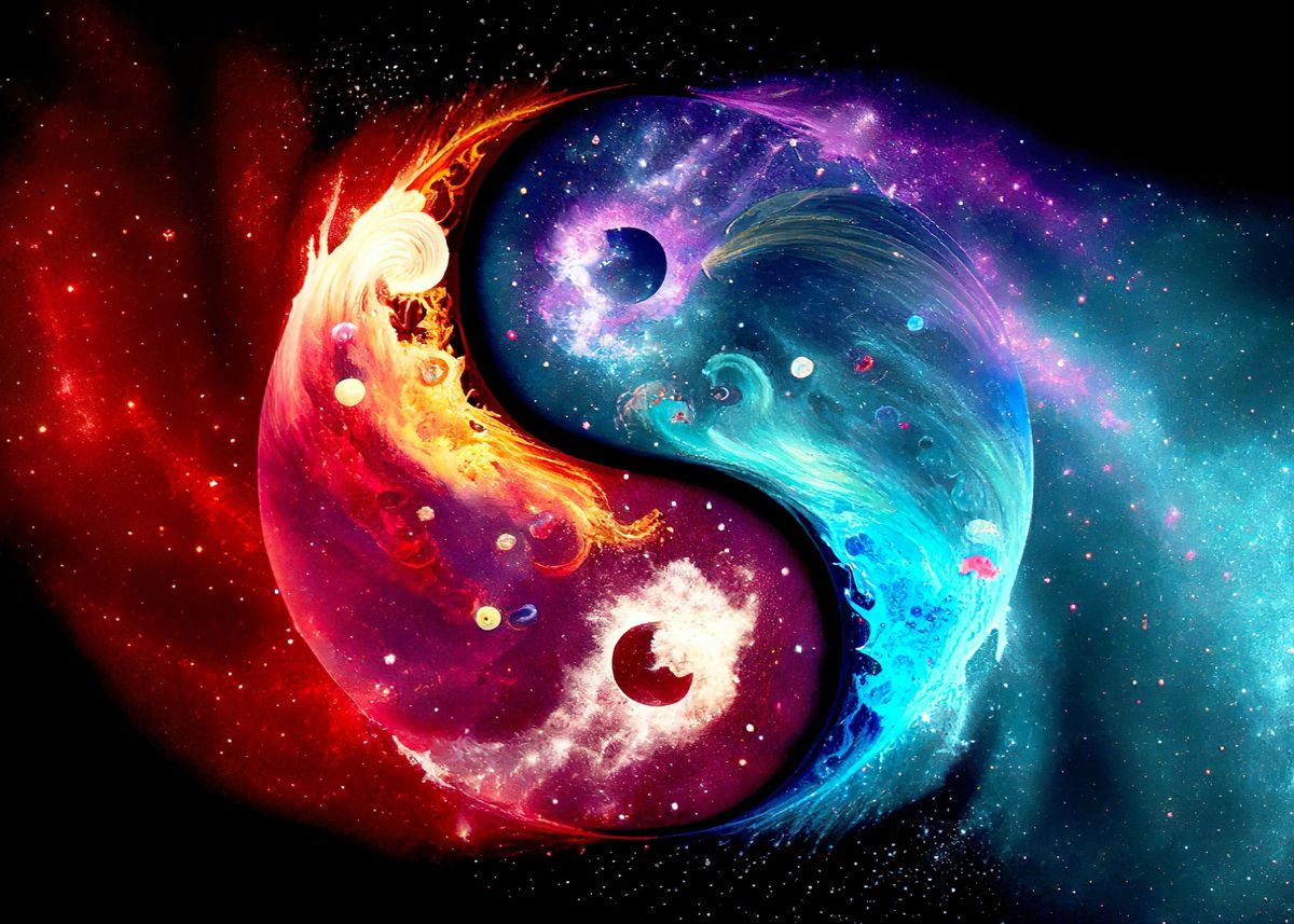 'Yin Yang Universe' Poster, picture, metal print, paint by Jamie Frank ...