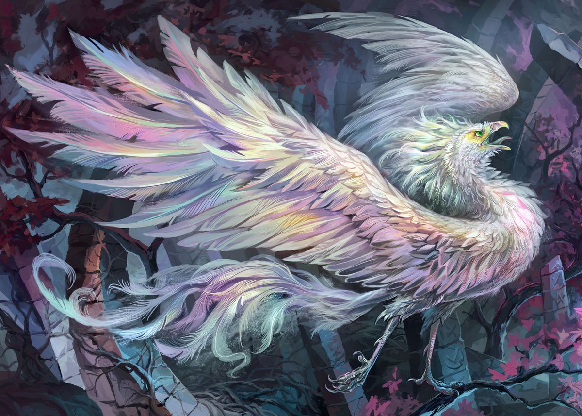 'The Phoenix rising ' Poster, picture, metal print, paint by Hanna ...