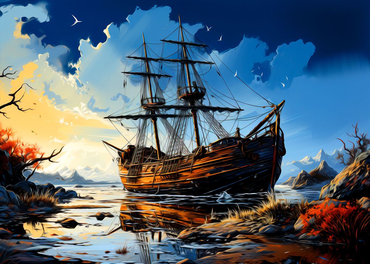 'Ship' Poster by khac tran | Displate