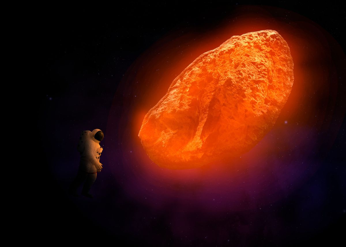 'Glowing meteorite' Poster, picture, metal print, paint by Laurian ...